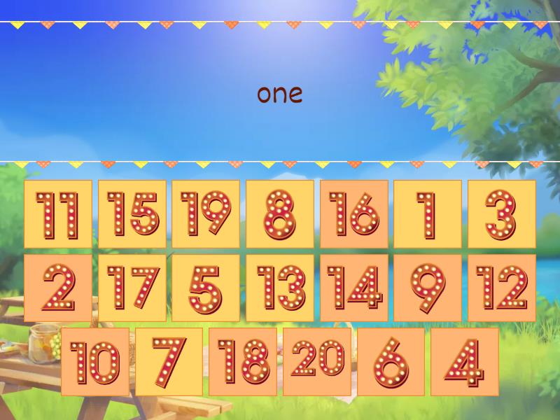 Numbers 1-20 - Find the match