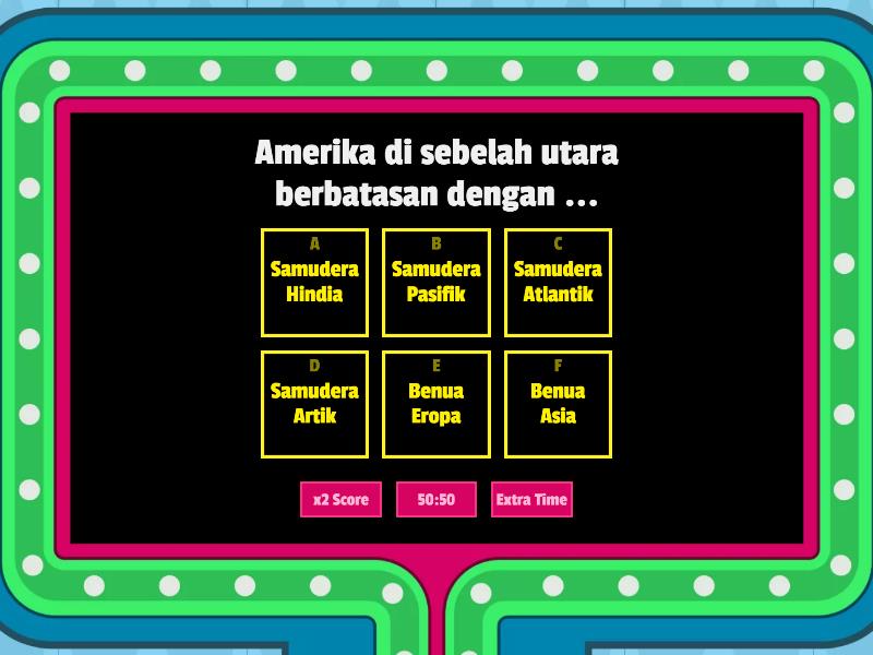 benua amerika - Gameshow quiz