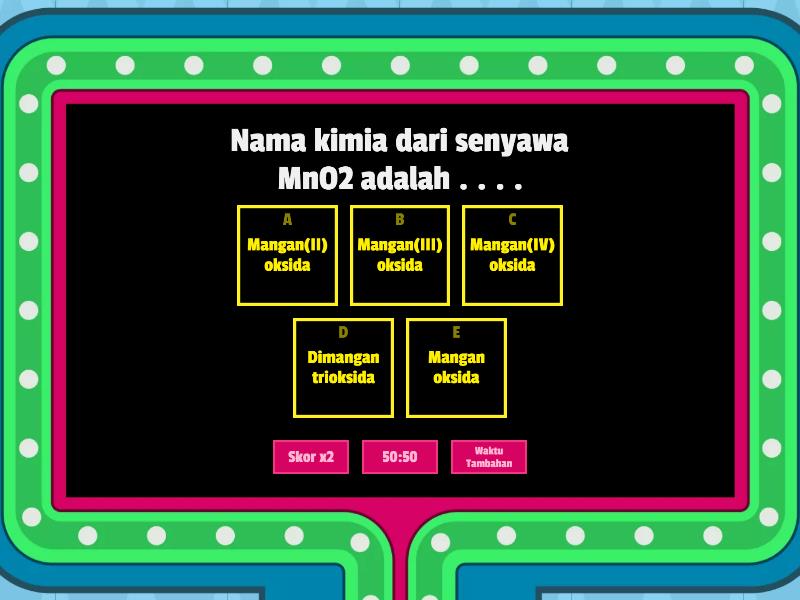 Tata nama kimia - Gameshow quiz