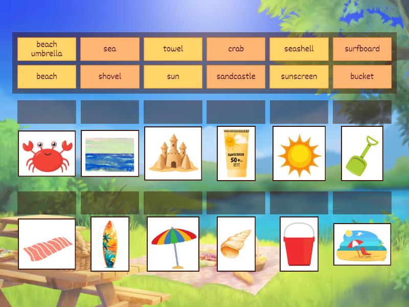 Summer vocabulary - Match up
