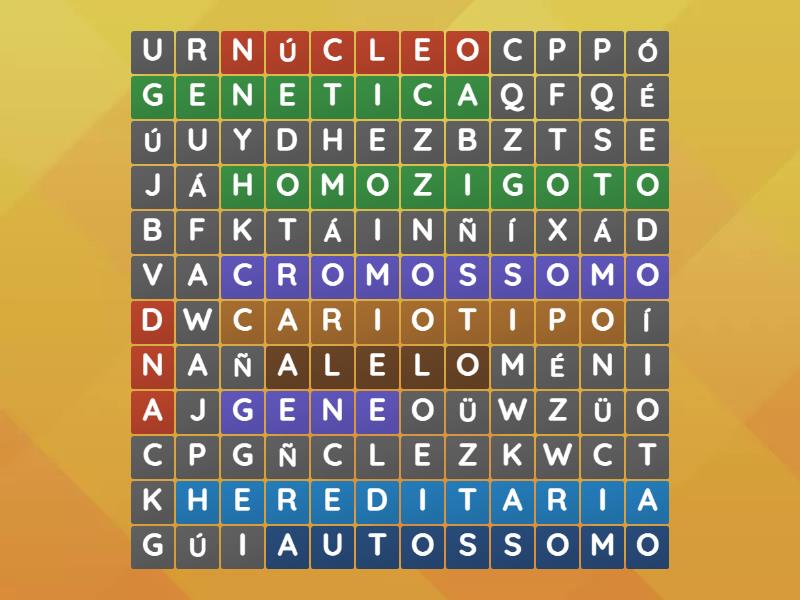 Genetica - Sopa de letras