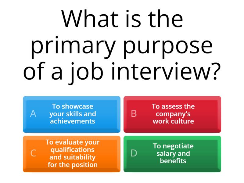 Job Interview - Quiz