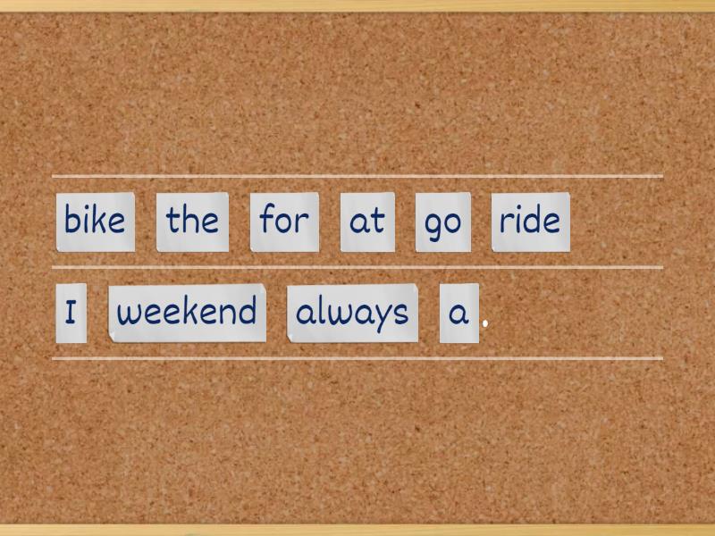 RM A2 3A grammar present simple - Unjumble