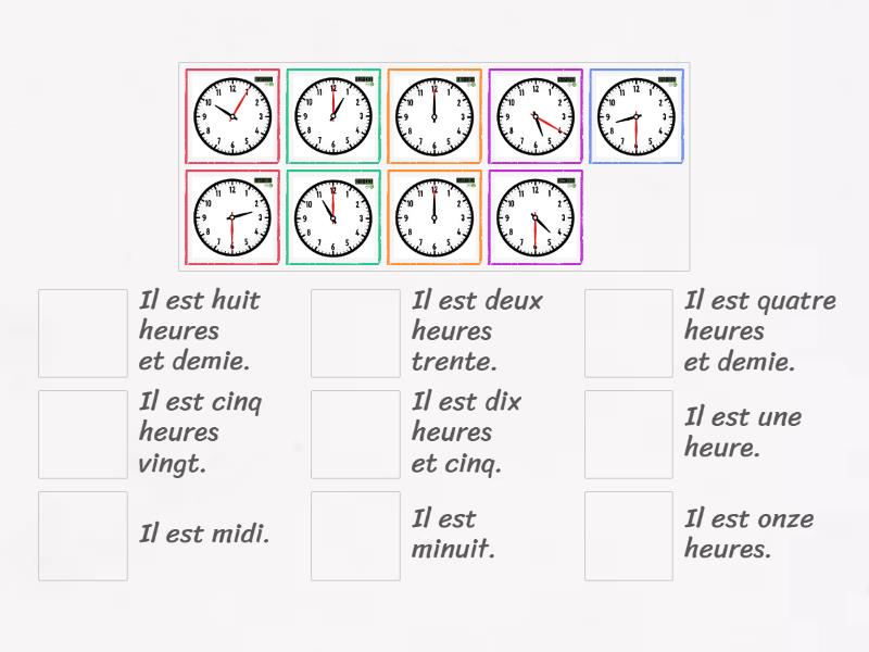 Les heures - Match up