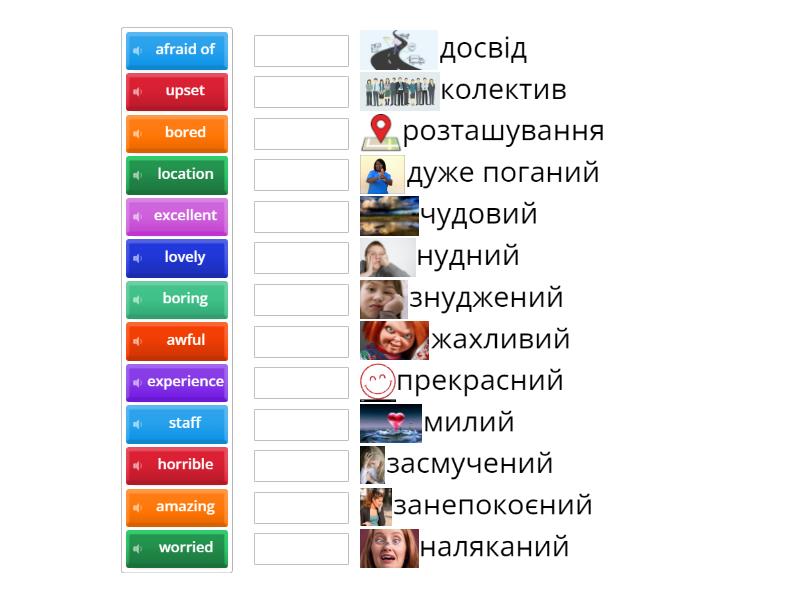 Roadmap A2 Unit 5b, voc present - Match up