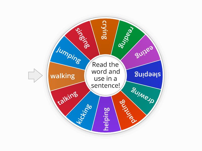 Verb 'ing' ending. - Spin the wheel
