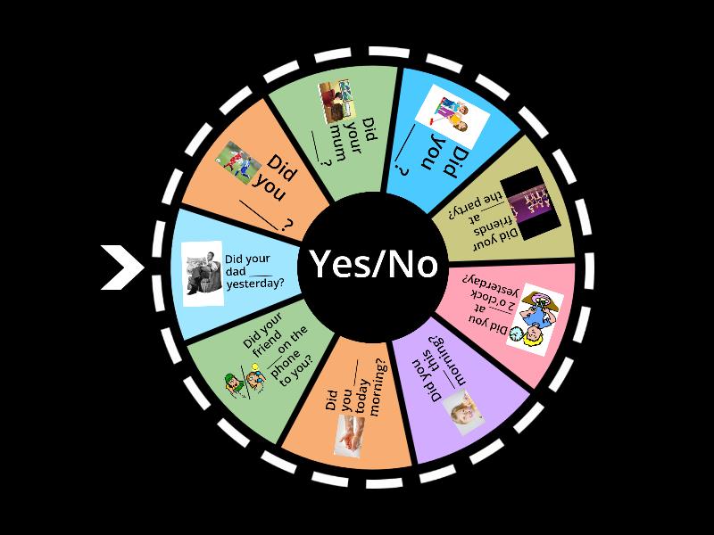 L 22 (Past Simple questions) - Spin the wheel
