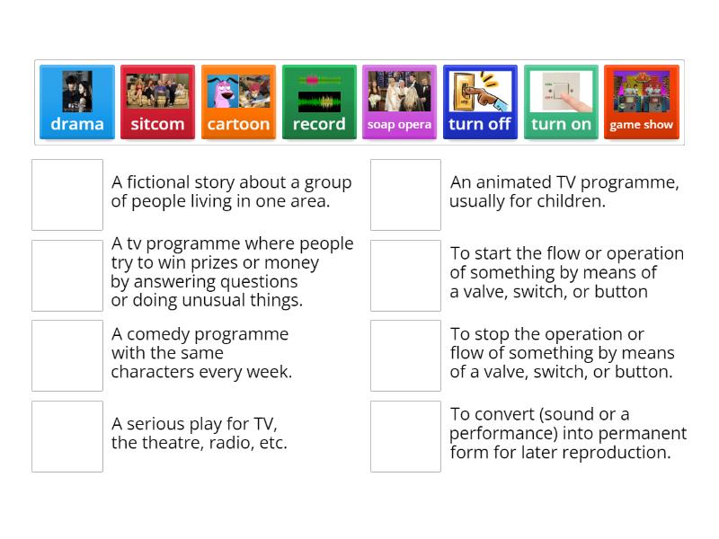 TV Vocabulary - Une las parejas