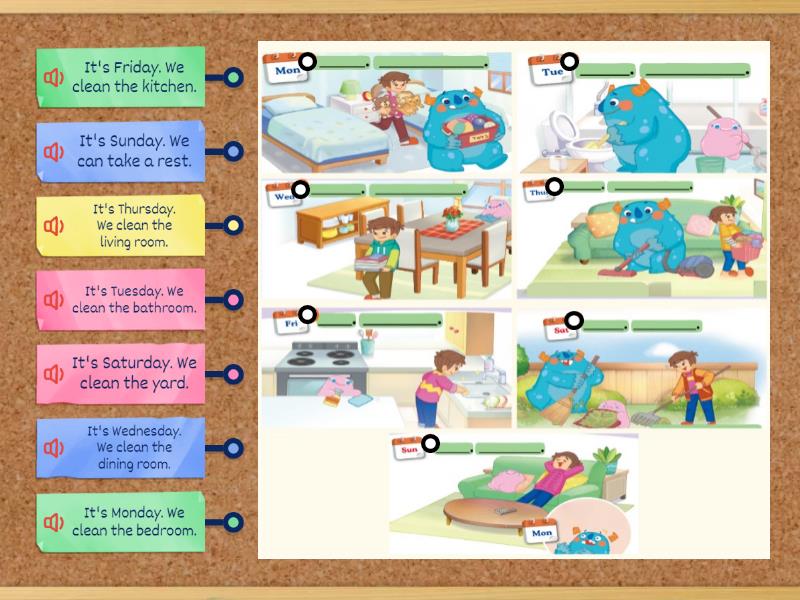 A BUSY WEEK - Labelled diagram