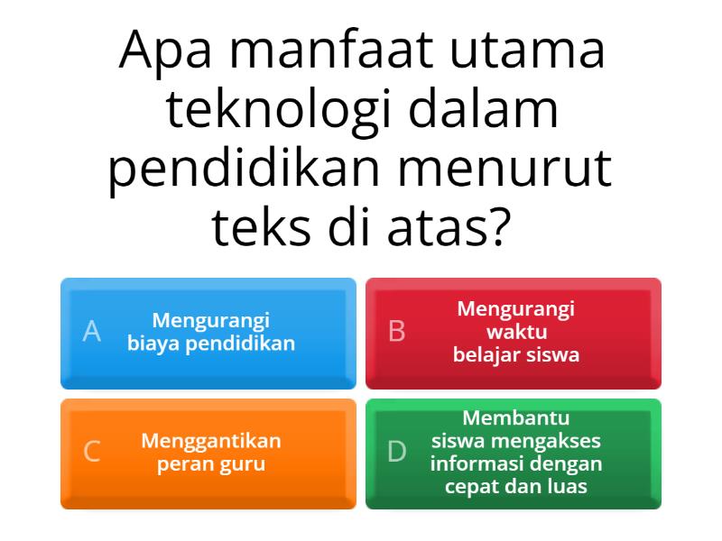 Setelah membaca teks ekposisi tadi, jawablah soal pilihan ganda dibawah ... Setelah membaca teks ekposisi tadi, jawablah soal pilihan ganda dibawah ...