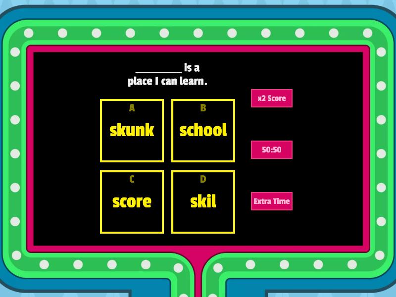 SK/SC sentences - Gameshow quiz