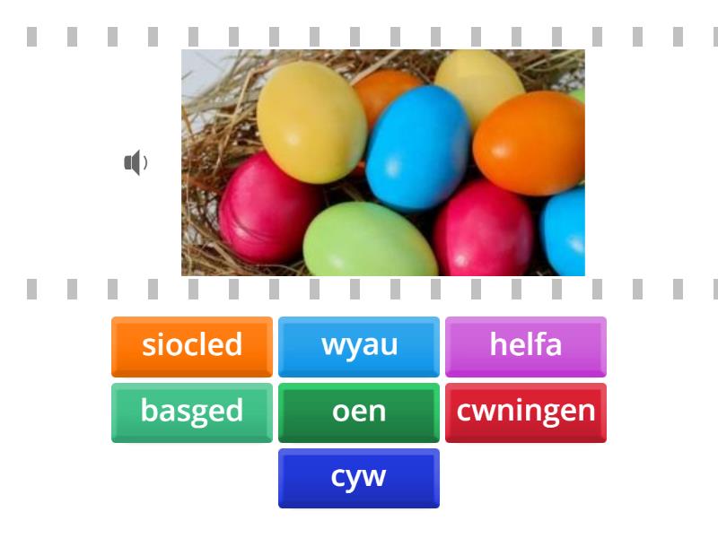 CC1 geirfa y gwanwyn | spring vocabulary - Find the match