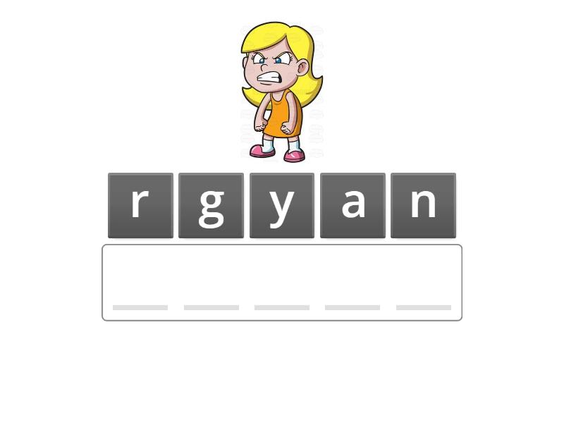 Adjectives A1 - Anagram