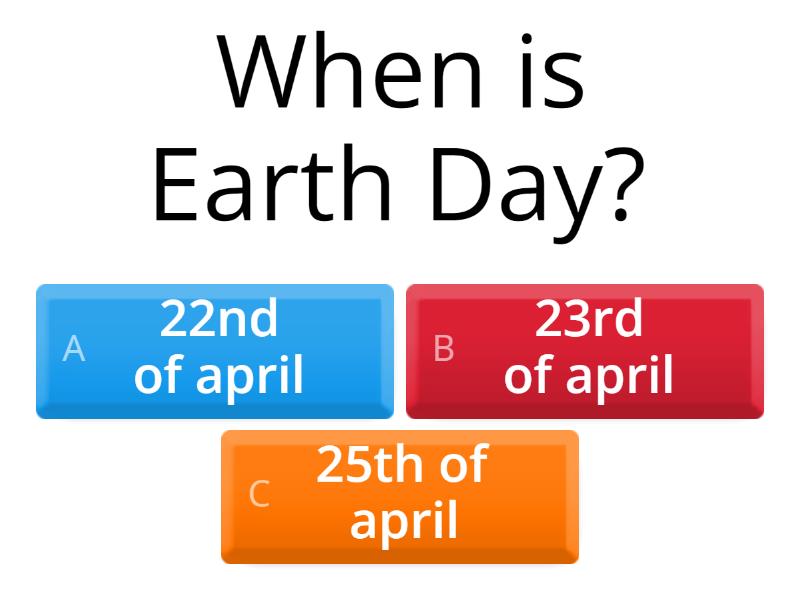 Earth Day - Quiz