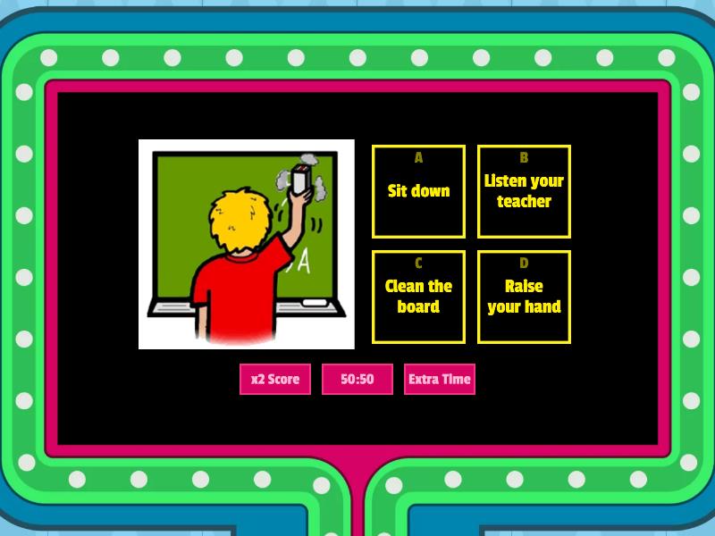 Classroom rules - Gameshow quiz