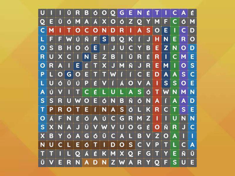 Genetica - Sopa de letras