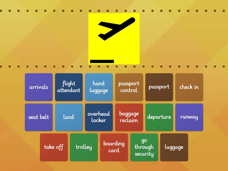 Airport Vocabulary - Find the match