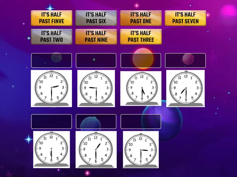 WHAT'S THE TIME? - Match up