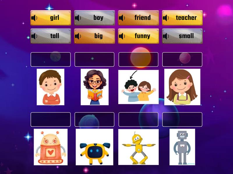 Academy Stars 1. Unit 1. Vocabulary 1. Match - Match up